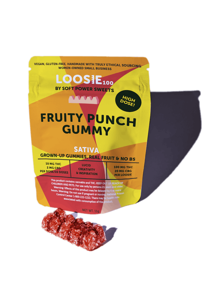 Loosies Fruiti Punch Gummie | 100mg THC | 20mg CBG | 20mg CBD by Soft ...