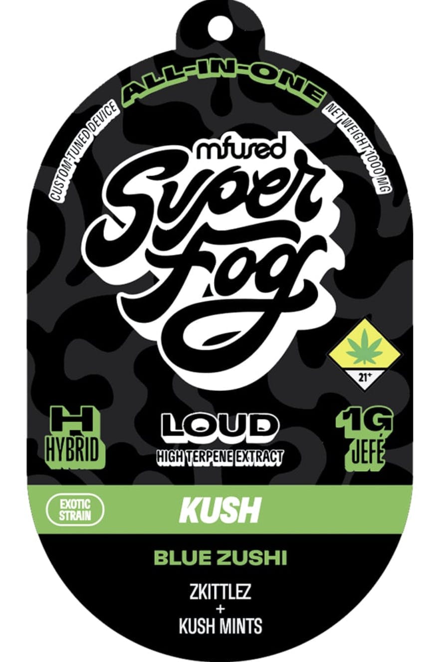 The Flowery NY | SUPER FOG Blue Zushi 1g Disposable Vape