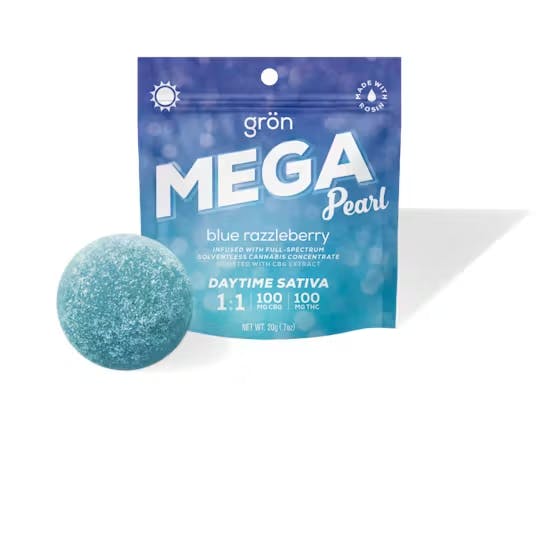 Blue Razzleberry Mega Pearl 1:1 CBG:THC • Single by Grön | Buy Online ...