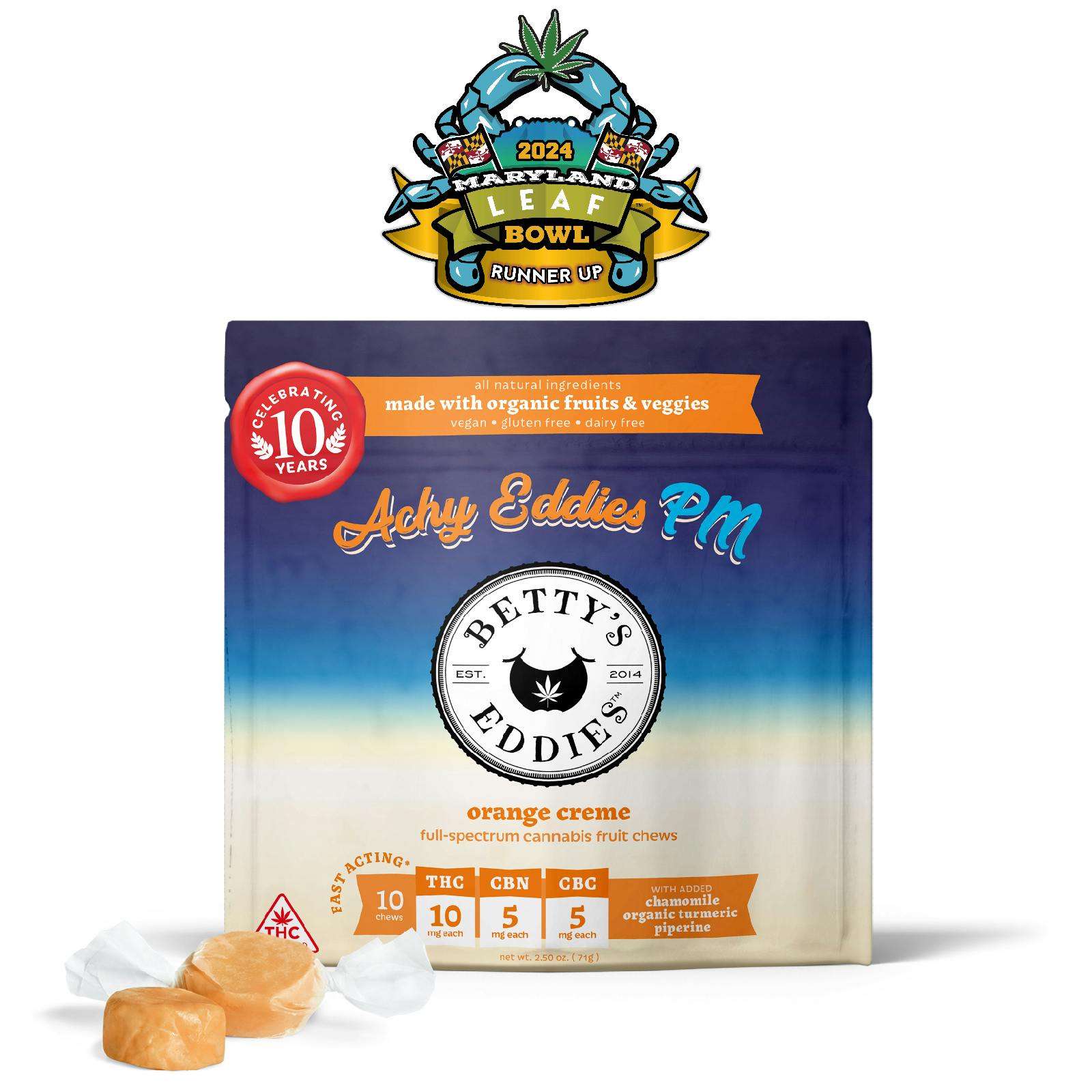 Shop Betty's Eddies Orange Creme Fruit Chews 10mg 10pk | 100mg in ...