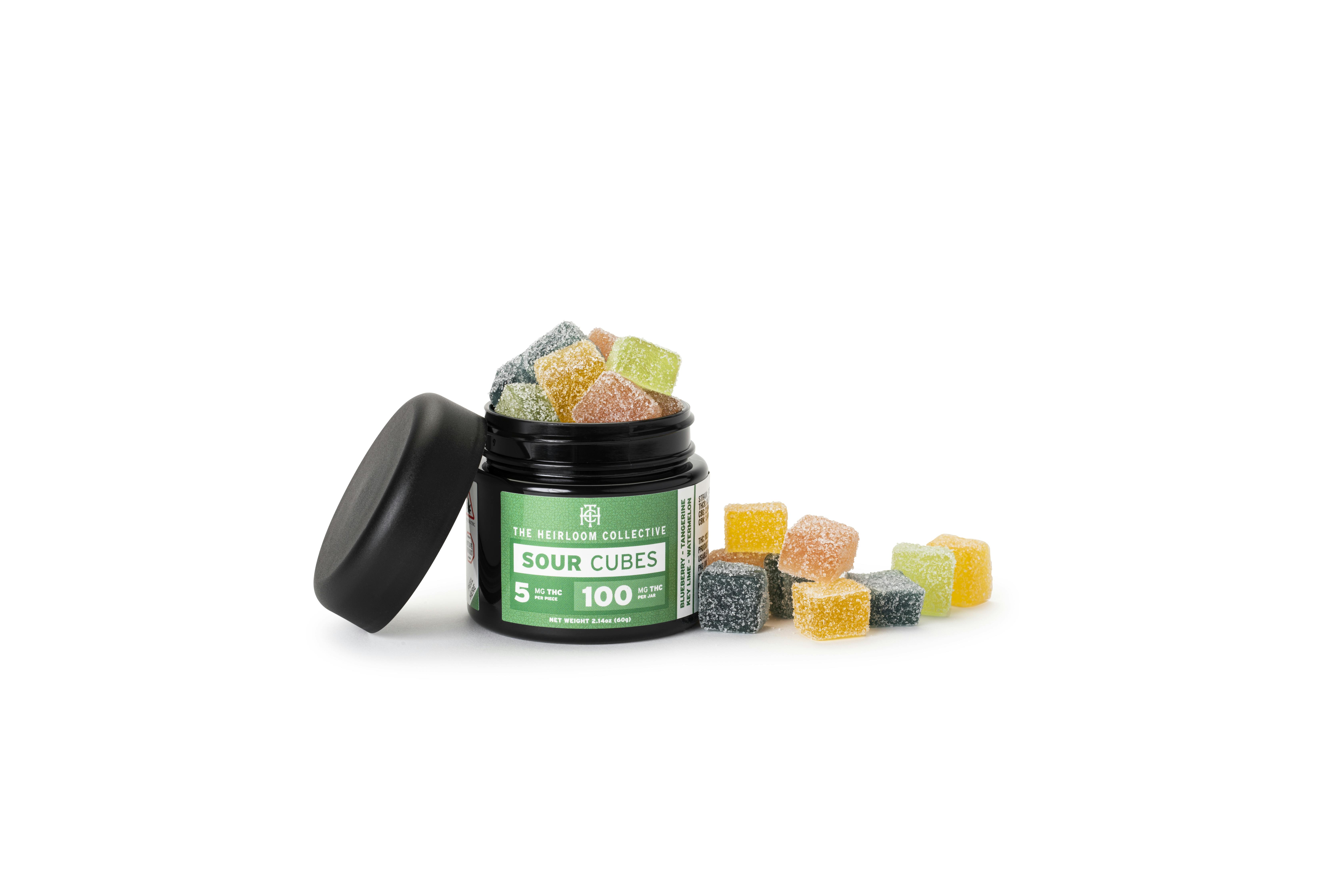Sour Cubes 100mg The Heirloom Collective .1g Edibles | The Heirloom ...