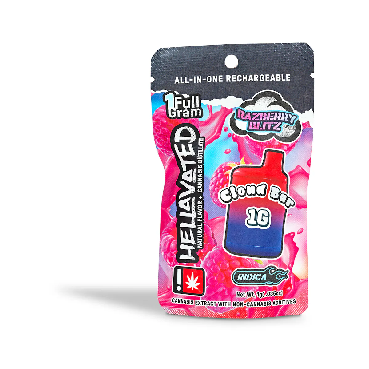 Hellavated - Razberry Blitz Cloud Bar Disposable Pod - Dark Matter ...
