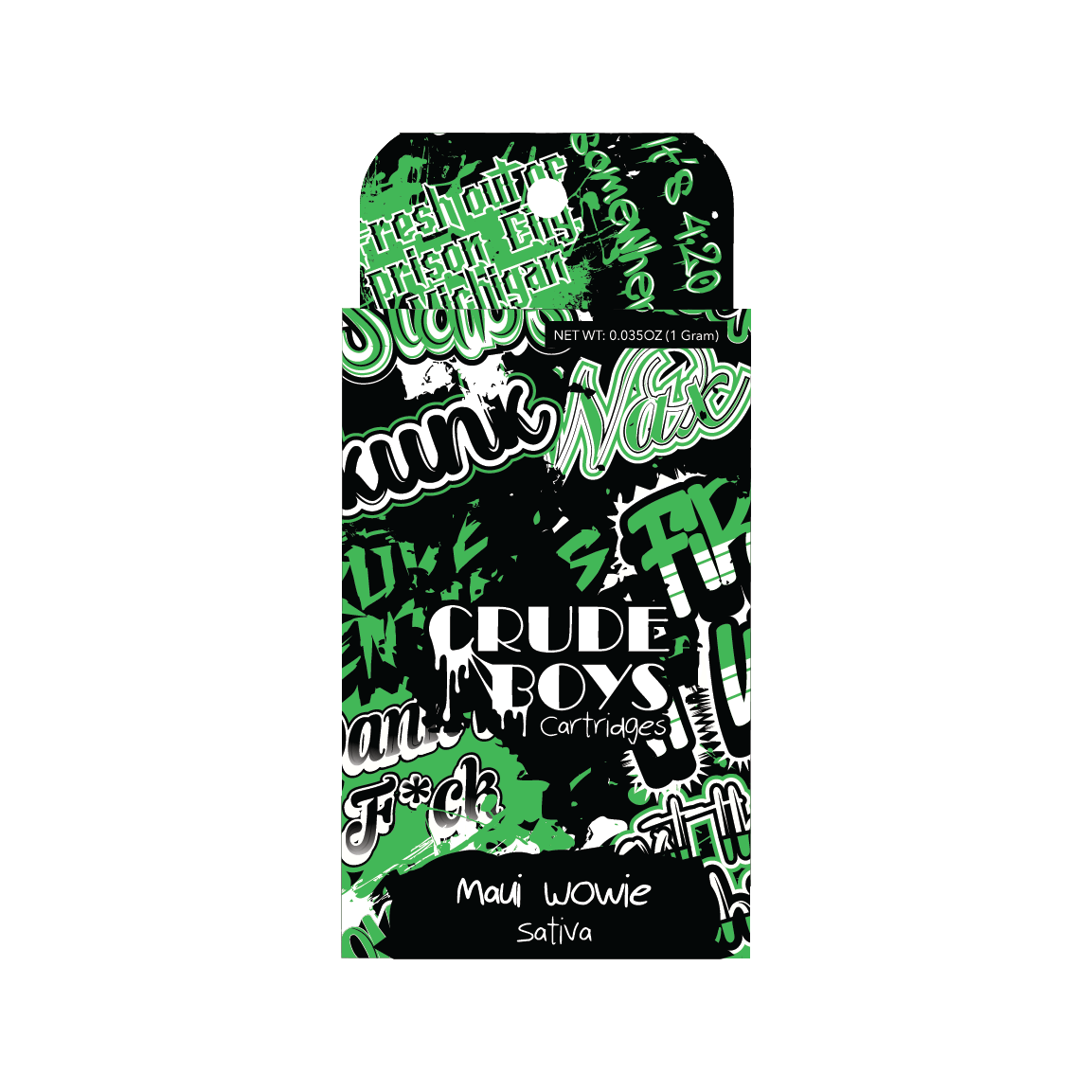 Crude Boys Maui Wowie Vape Cartridge - Doobie Crude Boys Maui Wowie Vape Cartridge - Doobie