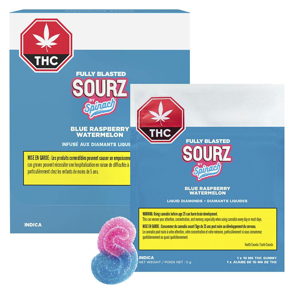 SOURZ by Spinach® - Fully Blasted Blue Raspberry Watermelon Gummies ...