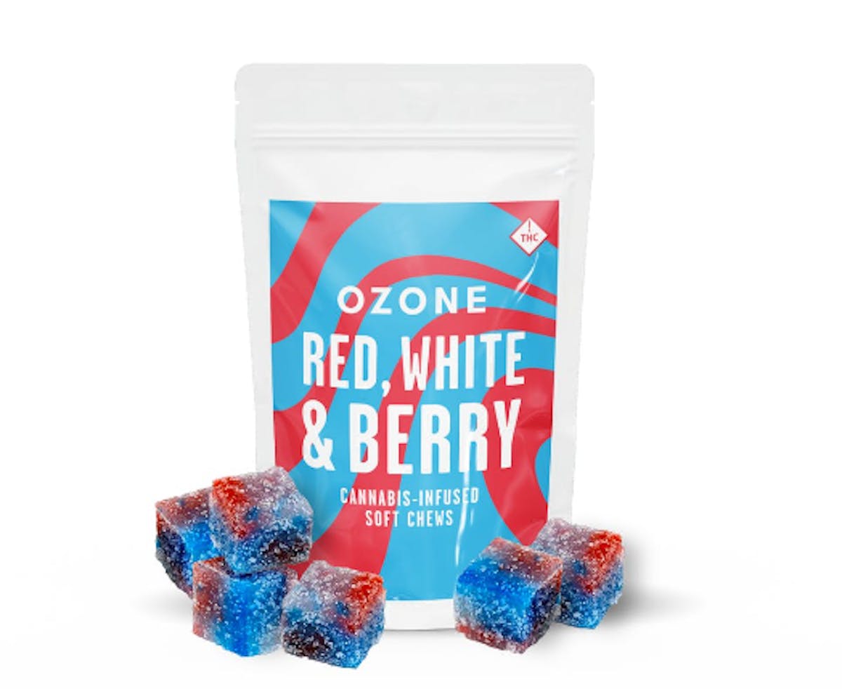 Ozone Red, White & Berry Gummies 100mg 20pk .1g Edibles | Ozone