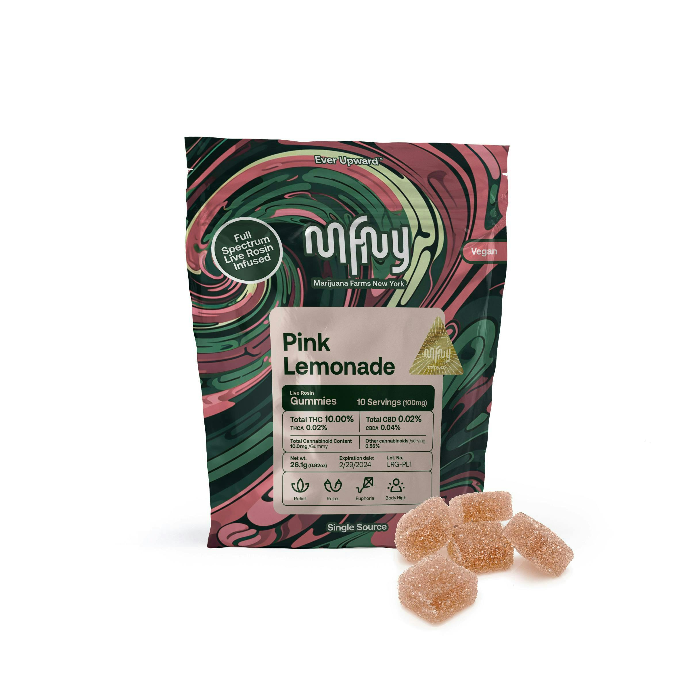 MFNY | Pink Lemonade x Lemon Cane | Live Resin Gummies 10 pcs | 100mg ...