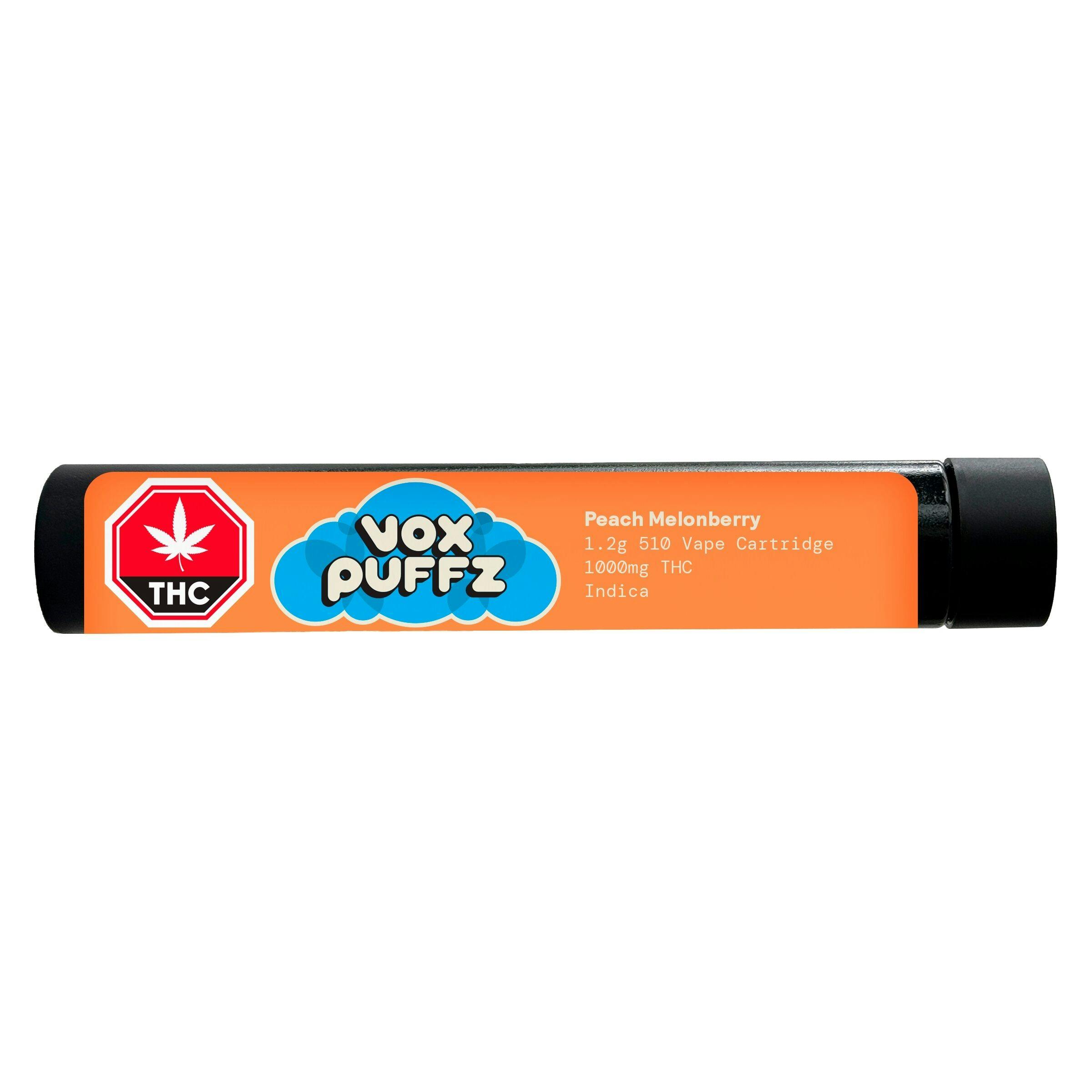VoxPuffz - Peach Melonberry 510 Thread Cartridge 1000 THC