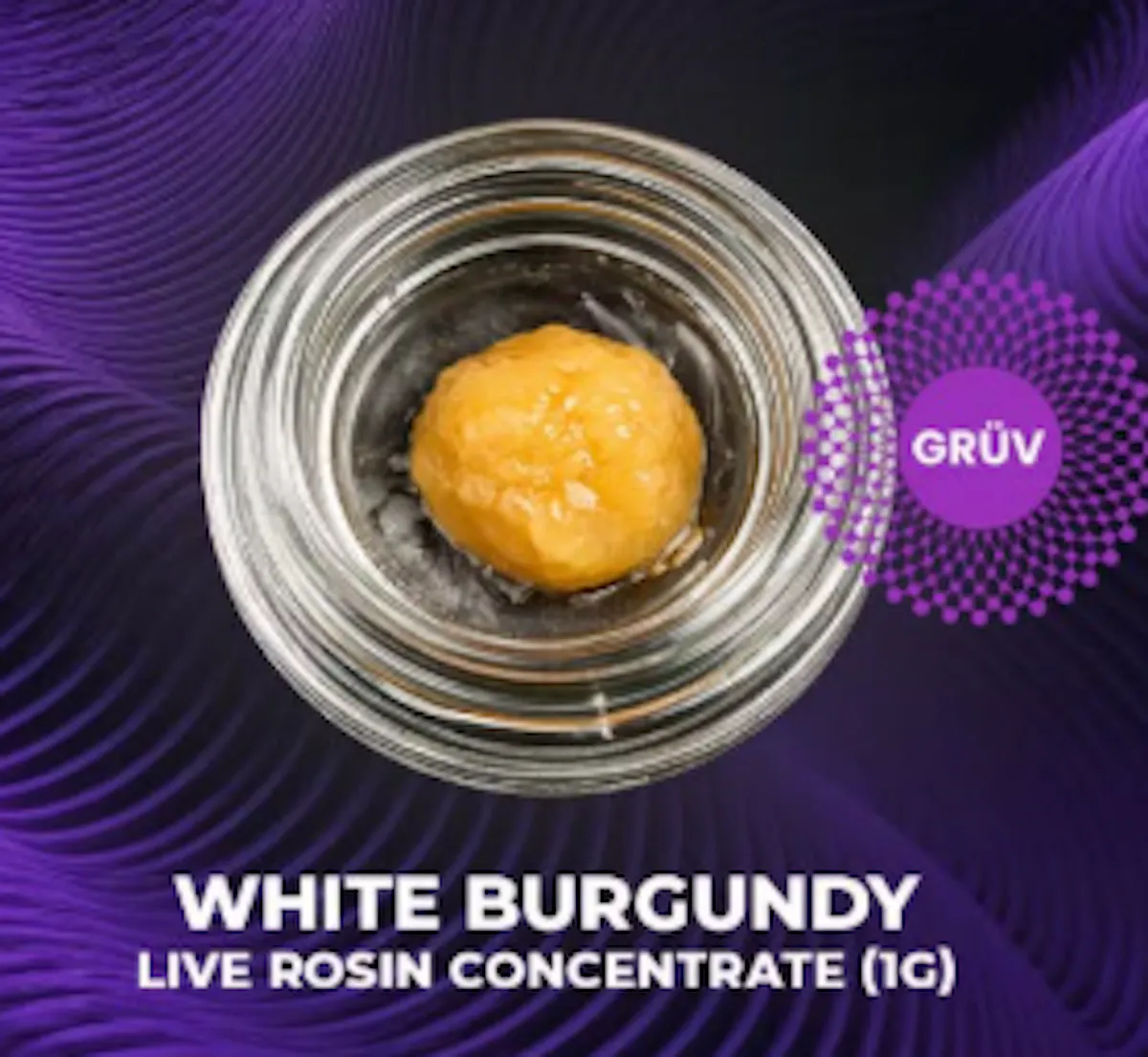 Gruv White Burgundy 1g Live Rosin 1g Concentrates | Gruv