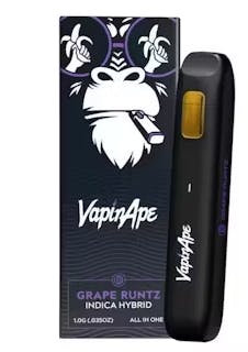 VAPIN APE | GRAPE RUNTZ - FULL SPECTRUM DISPOSABLE INDICA-HYBRID ...