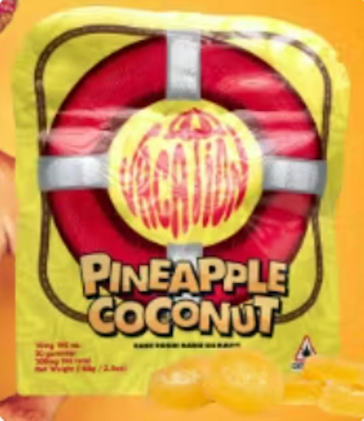Vacation Pineapple Coconut Hash Rosin Gummies 100mg 20pk .1g Edibles ...