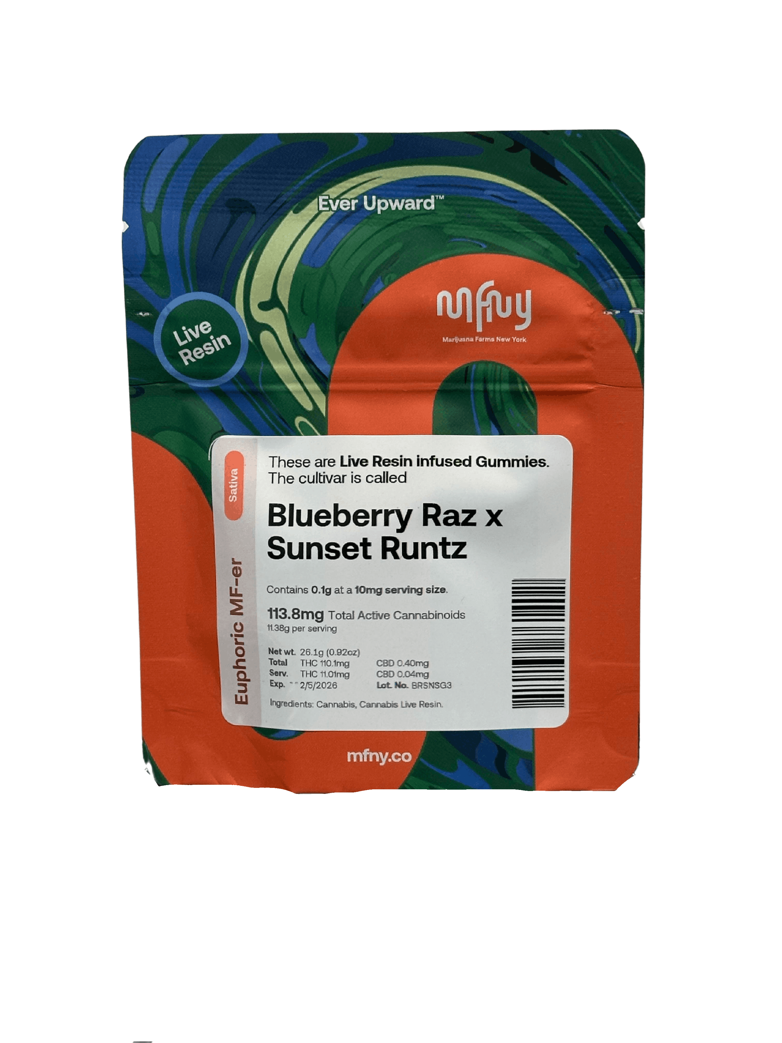 Buy MFNY | Edibles | Blueberry Raz x Sunset Runtz | Live Resin 100mg ...