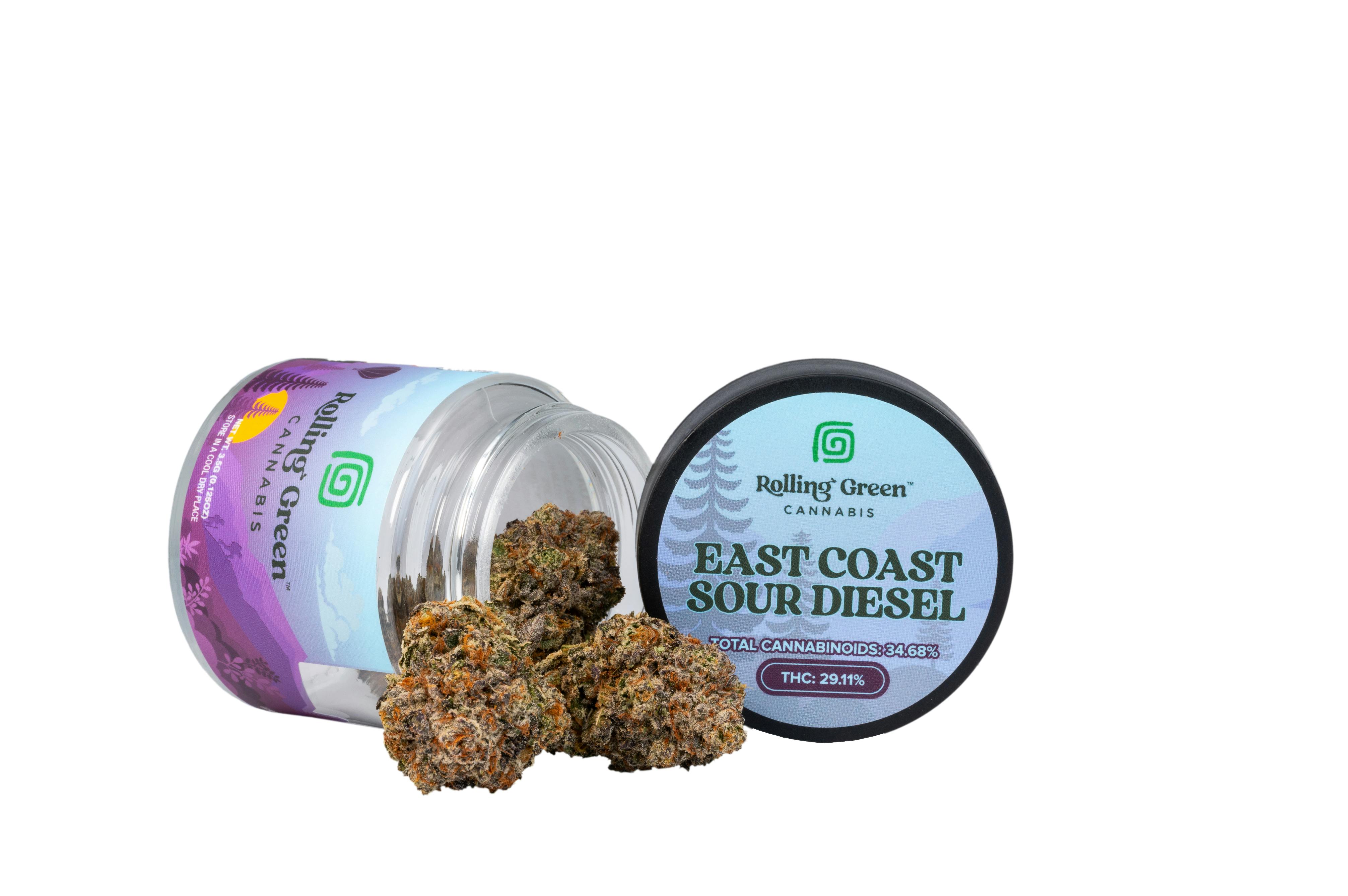 Rolling Green Cannabis East Coast Sour Diesel - Doobie Rolling Green Cannabis East Coast Sour Diesel - Doobie