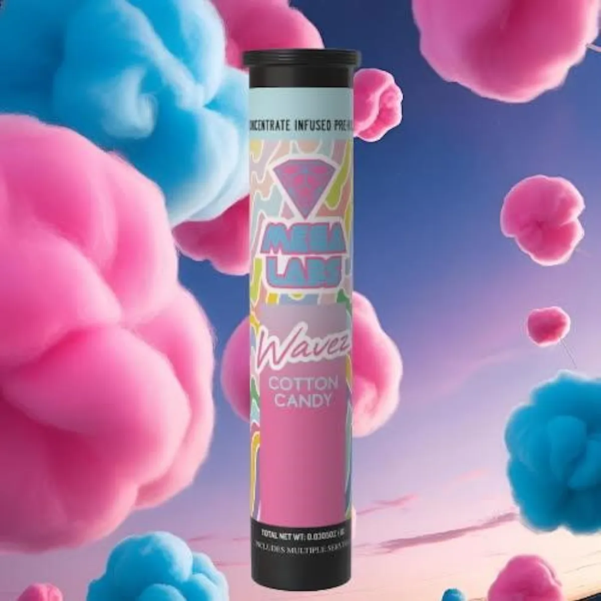 Wavez | Cotton Candy | Infused Preroll 1g Pre-rolls | Wavez