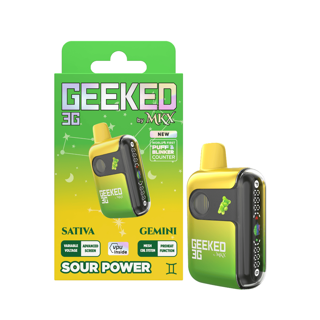 Geeked By MKX - 3g Disposable - Sour Power - Sativa