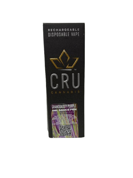 Granddaddy Purple • Disposable Vape Pen • .85g by CRU Cannabis | Buy ...