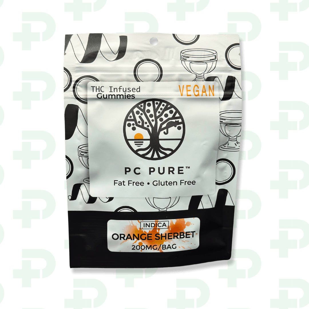 PC Pure 200mg Gummy - Indica - ORANGE SHERBET