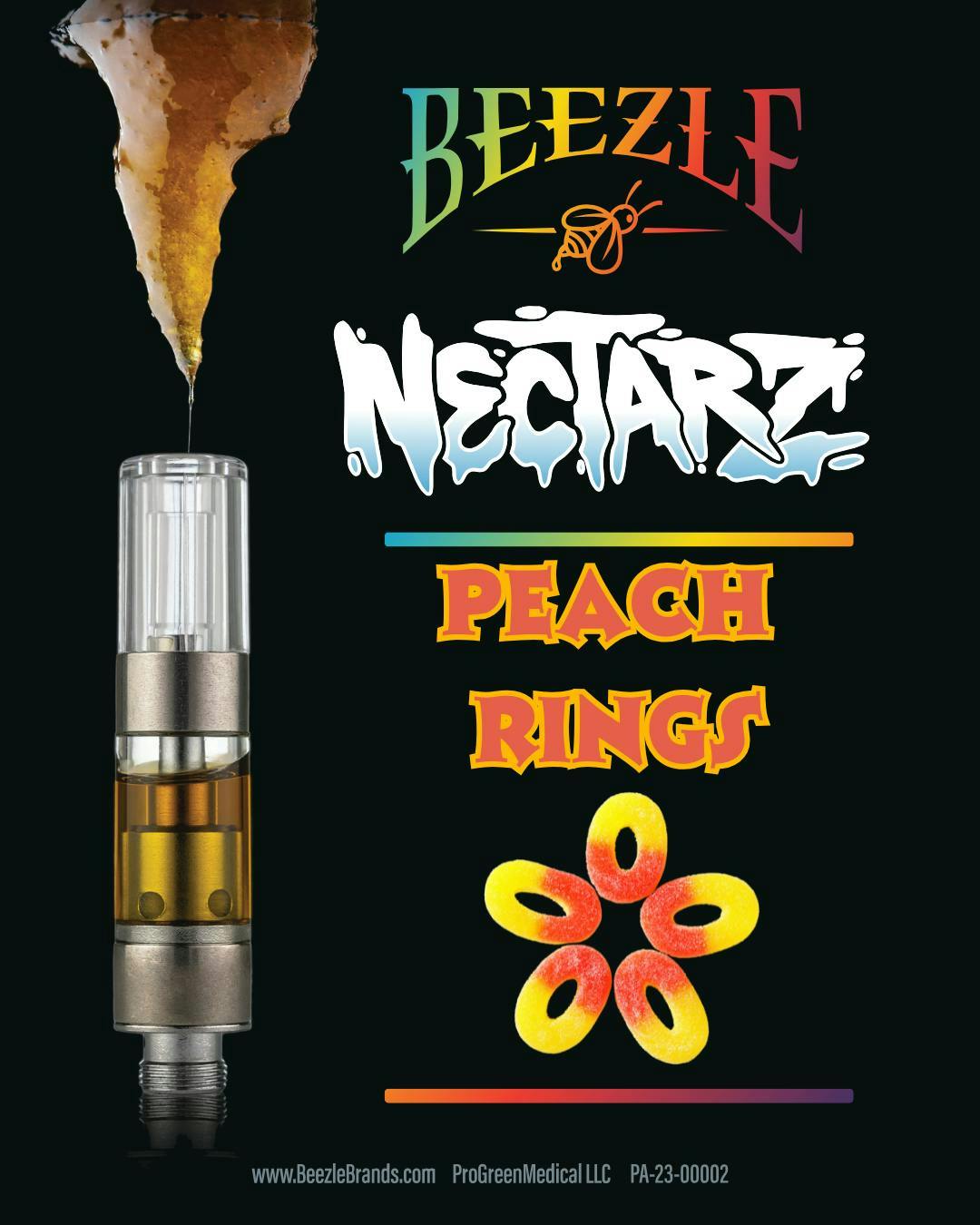 Shop Beezle Peach Ringz Nectarz Distillate Vape Cartridge | 0.5g in ...