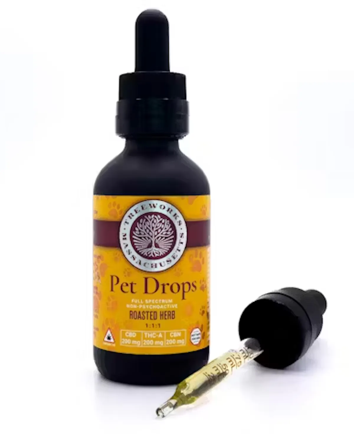 Treeworks 1:1:1 Pet Drops Tincture 60mL (THCA:CBD:CBN) - Roasted Herb ...