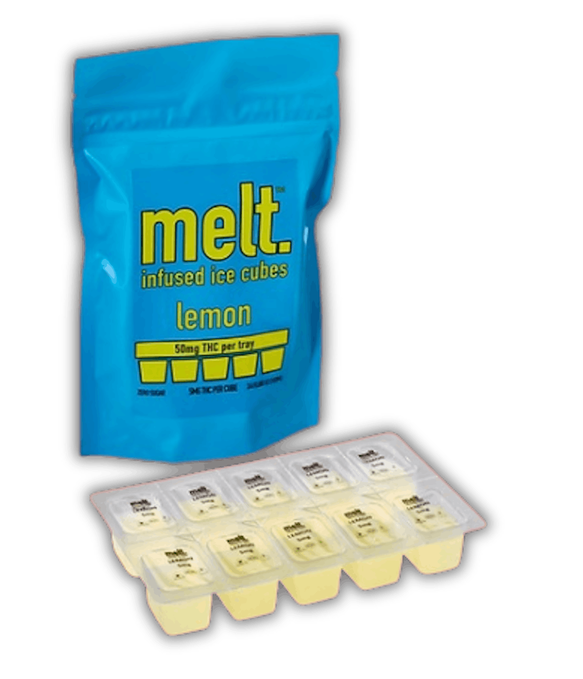 Lemon Flavor Ice Cubes 5mg 10pk N/A Edibles | Melt Infused Ice Cube