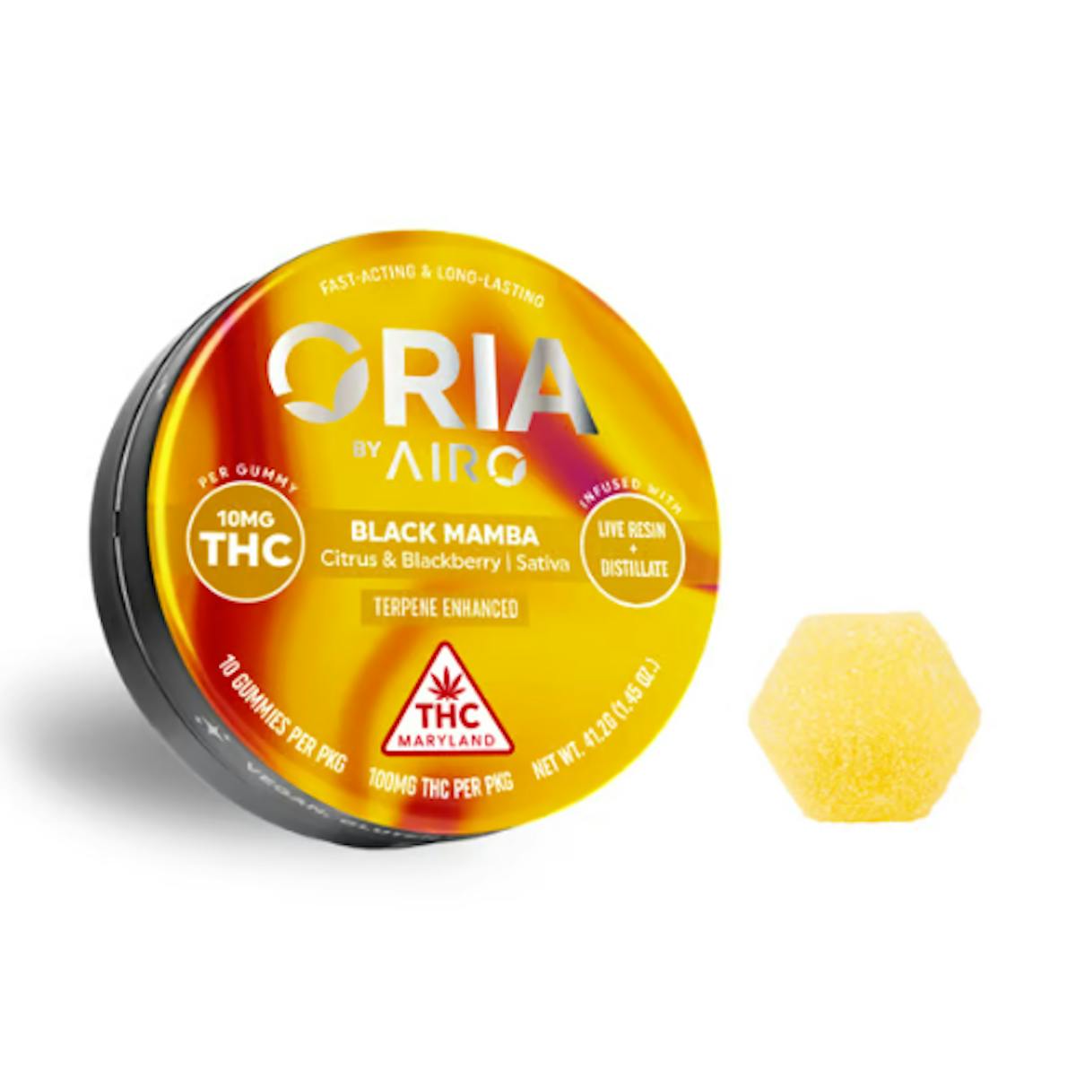 Citrus Splash 2:1 THC:CBC Oria Live Resin Gummies 100mg (H) [10pk] 10pk ...