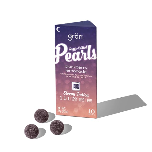 Pearls Pearls Blackberry Lemonade 1:1:1 Cbd/Cbn/Thc Gummies 100mg - Doobie