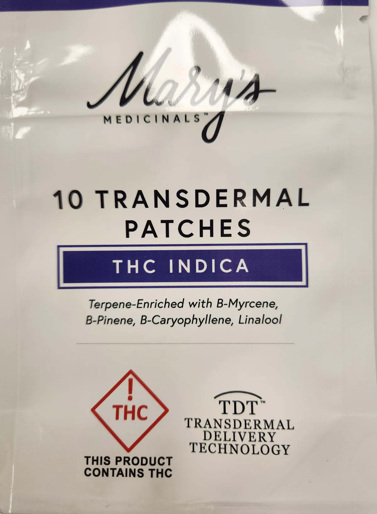 12hr 20mg Indica Transdermal Patch – 10 Pack 10pk Topicals | Mary's ...