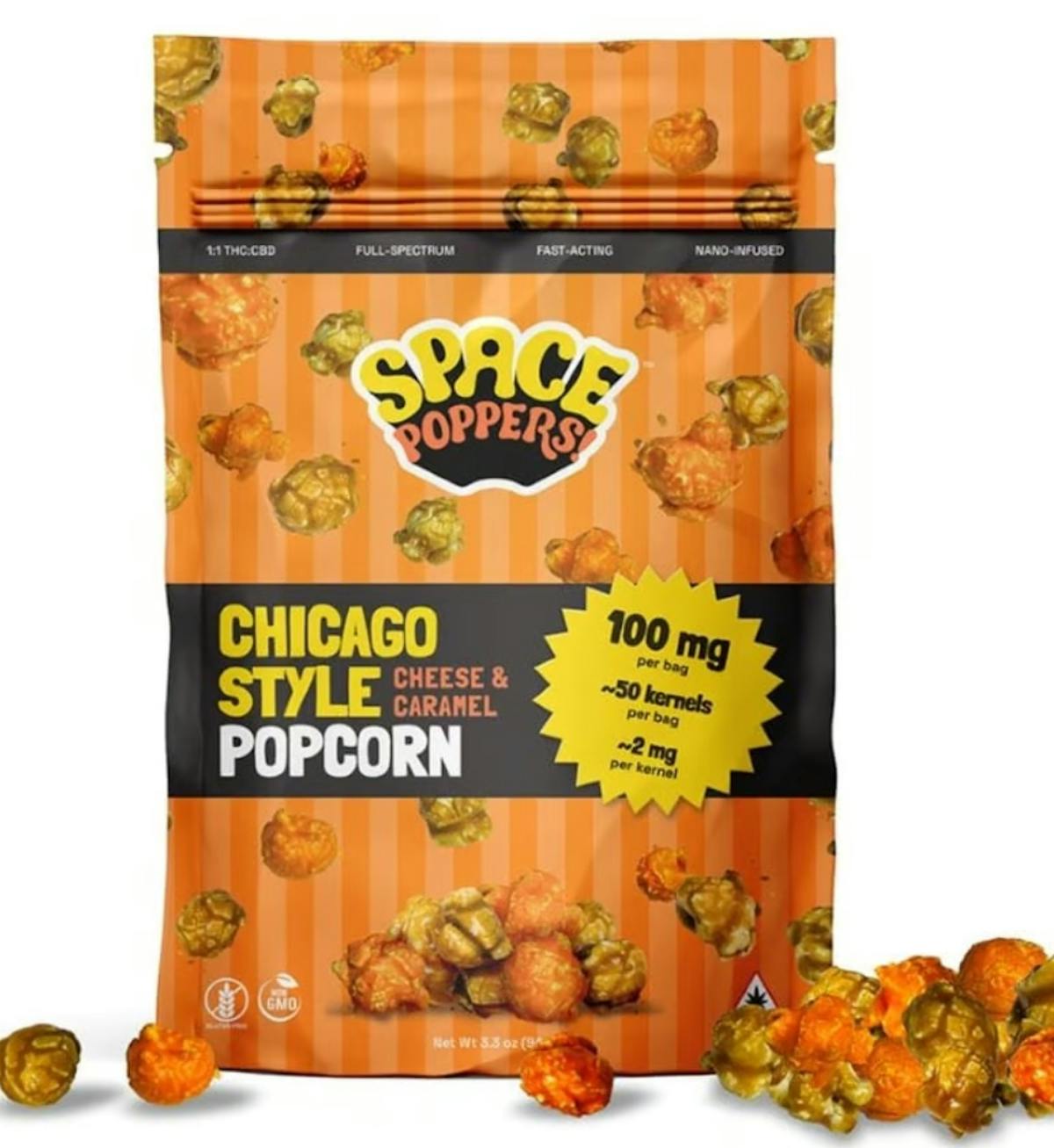 Chicago Style 100mg 1:1 CBD: THC Infused Popcorn Space Poppers .1g ...