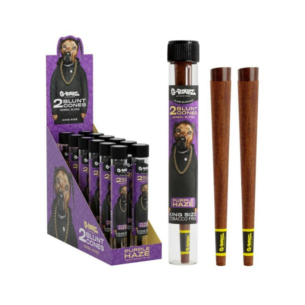 G-Rollz - 'The Dog' - Terpene Infused Herbal Blunt Cones - Purple Haze