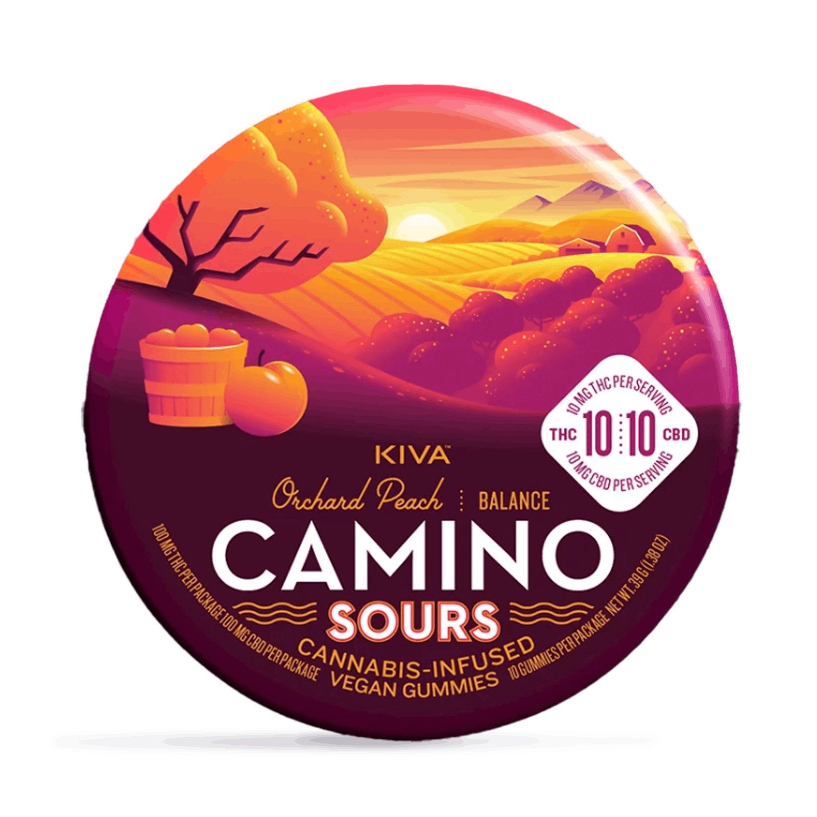 Orchard Peach 1:1 Camino Sour Gummies - Megan's Organic Market
