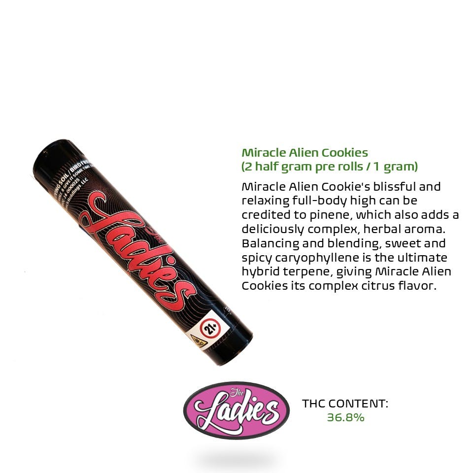 Miracle Alien Cookies | Pre-Roll | 1g by The Ladies | Buy Online ...