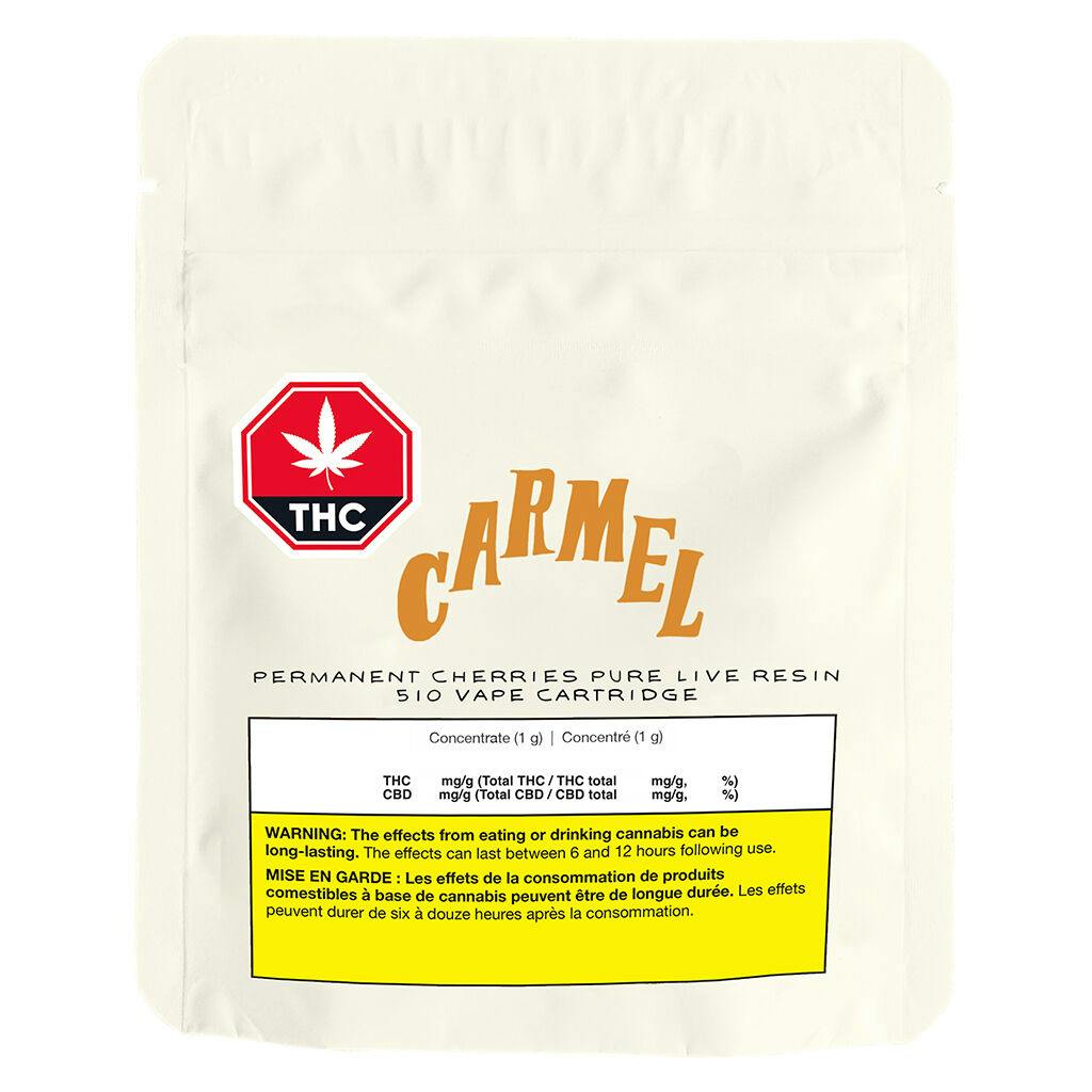 Carmel - Permanent Cherries Pure Live Resin 510 Thread Cartridge ...