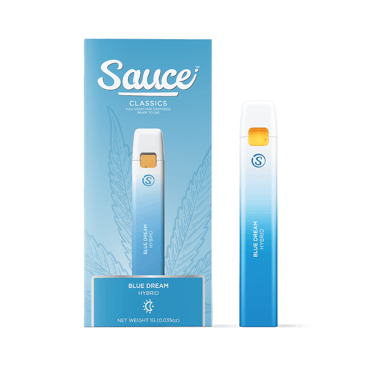 Sauce Classics 1g BLUE DREAM Flavored Distillate Disposable Cannabis Vape Cartridge 1g ...