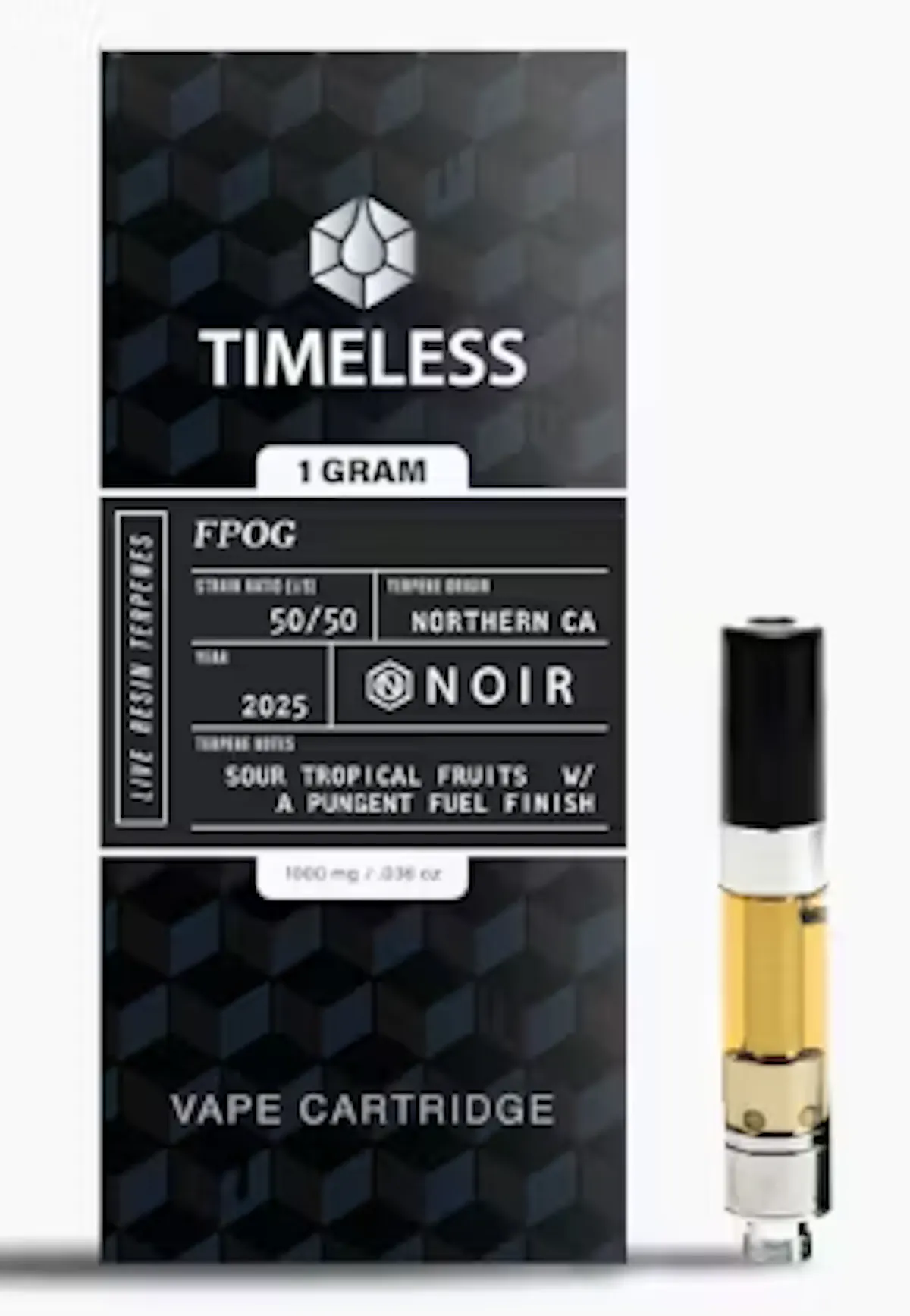 Timeless FPOG Noir 0.5g Cartridge .5g Vaporizers | Timeless