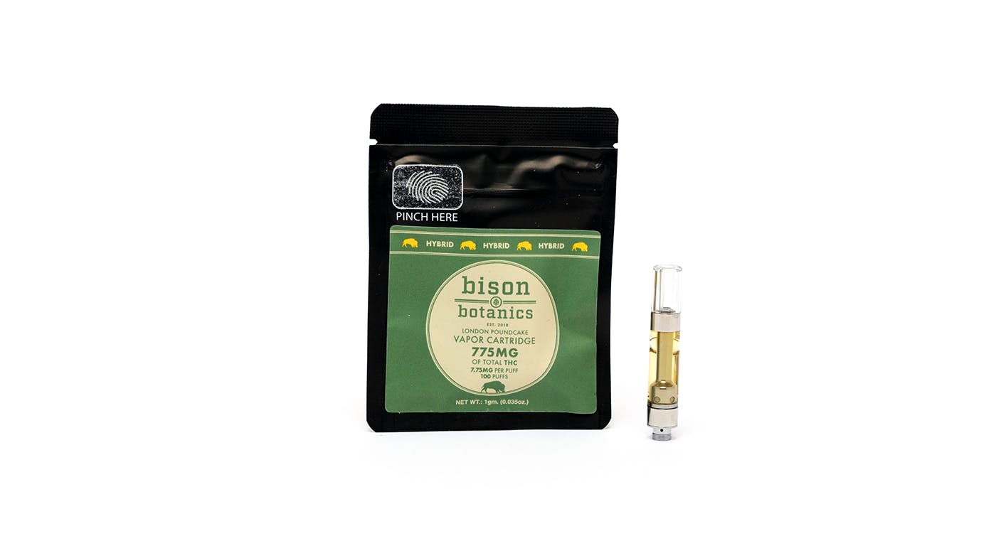 bison botanics | London Pound Cake Vape Cartridge | 716 Cannabis LLC.