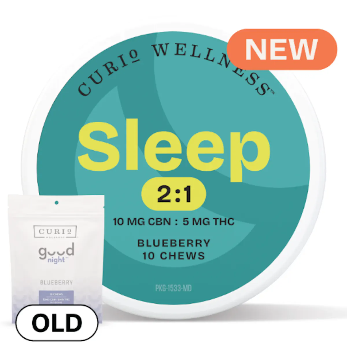 Curio 2:1 Sleep Blueberry 100mg 20pk Gummies (CBN:THC) .1g Edibles ...