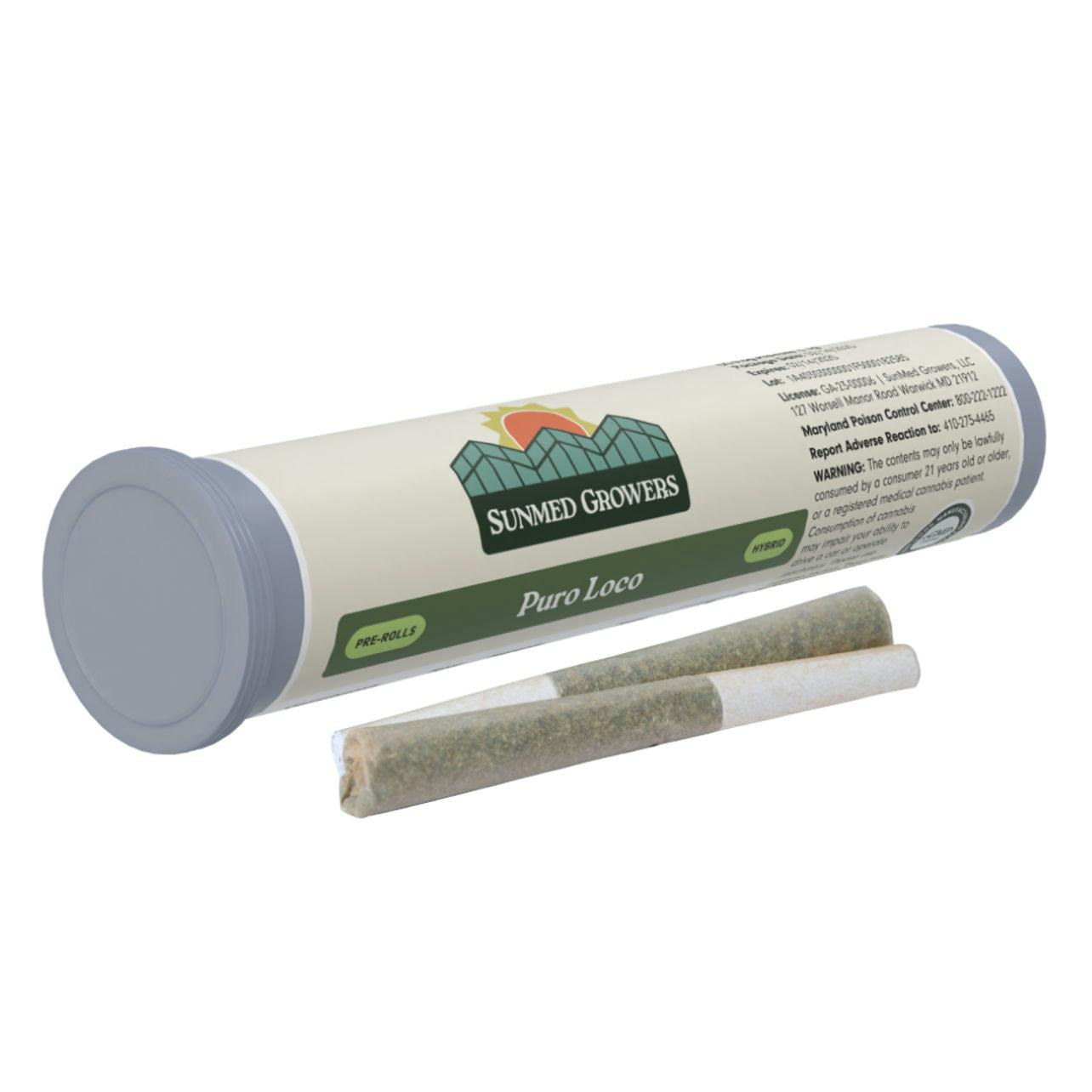 Shop SunMed Growers Puro Loco Pre-Rolls 0.5g x 2pk in Hagerstown | DISTRICT