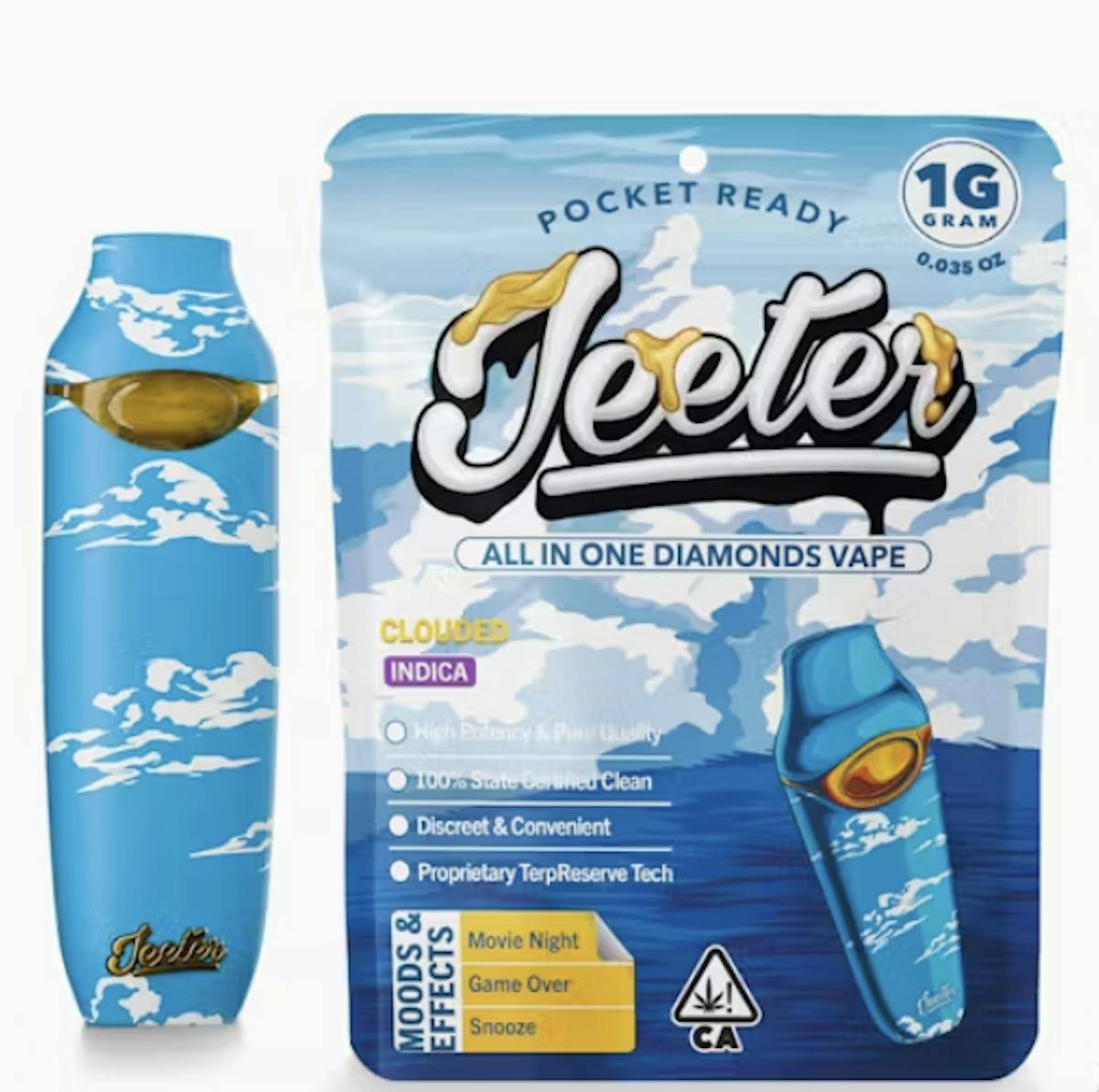 Jeeter Clouded 1g Diamonds Disposable 1g Vaporizers | Jeeter