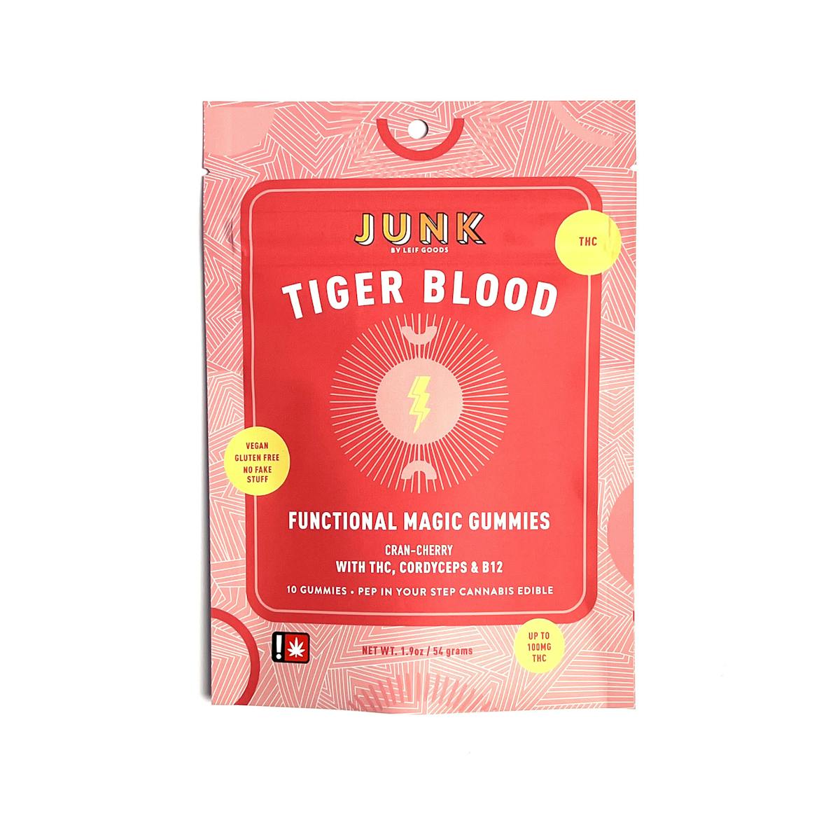 Junk 100mg TIGER BLOOD – CRAN-CHERRY W/ CORDYCEPS & B12 Functional ...