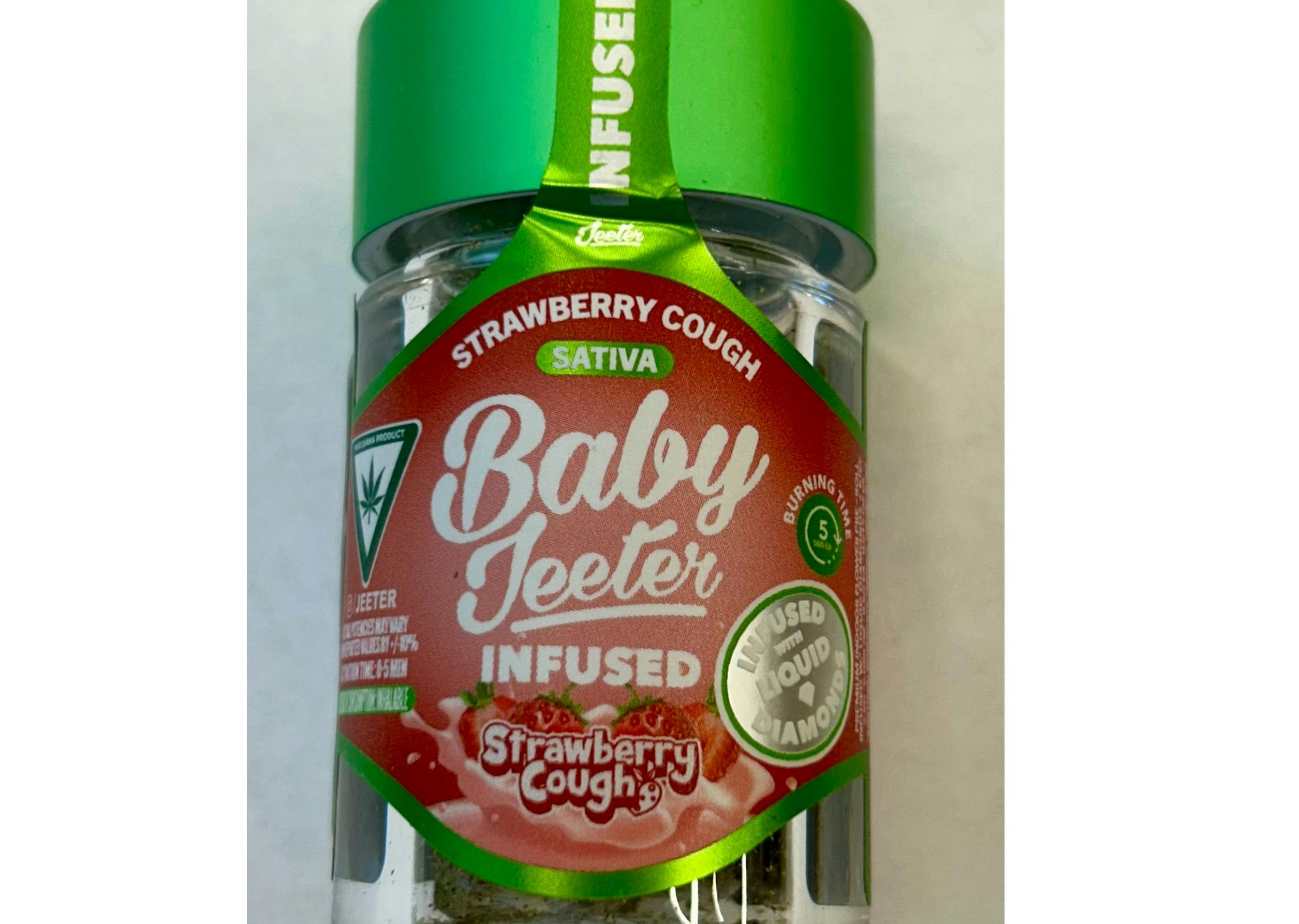 Strawberry Cough | 0.5g x 5pk | Liquid Diamond Infused | Baby Jeeter ...