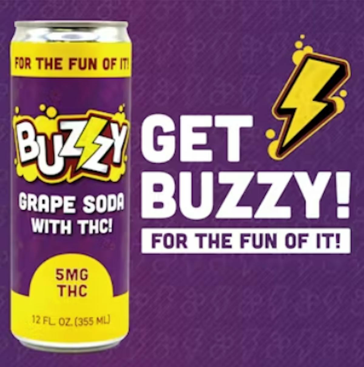Buzzy Grape Soda 5mg 12oz N/A Edibles | Buzzy