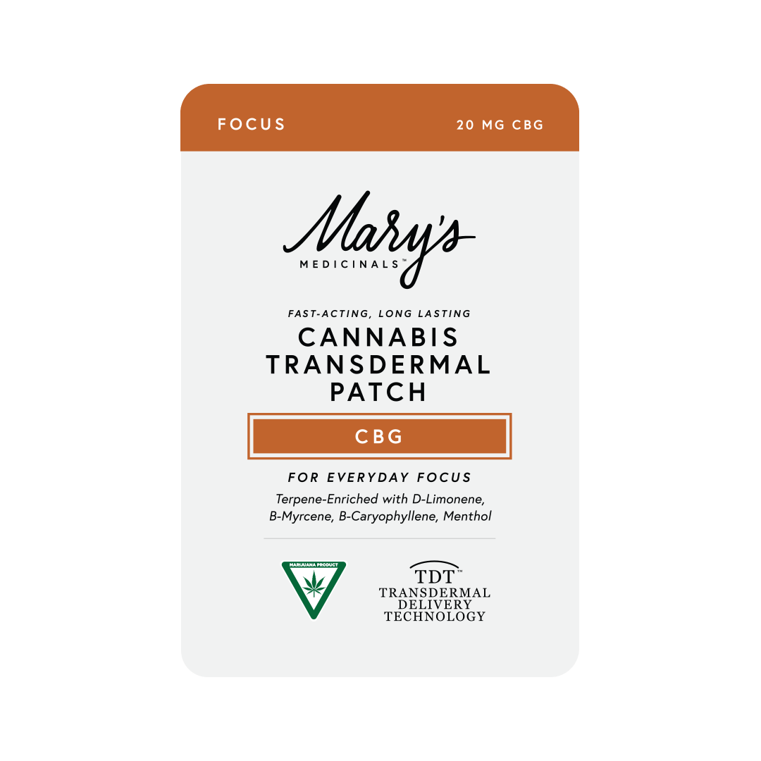 Mary's Medicinals | Transdermal Patch Focus CBG | 20mg | Topicals | New ...