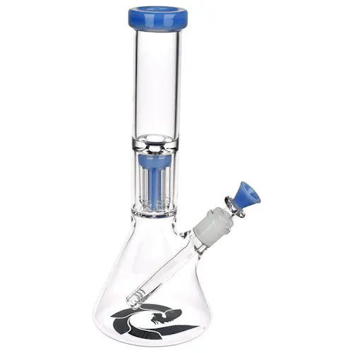 76 Series Water Pipe With Ice Catcher | Blue - QUBE NYC