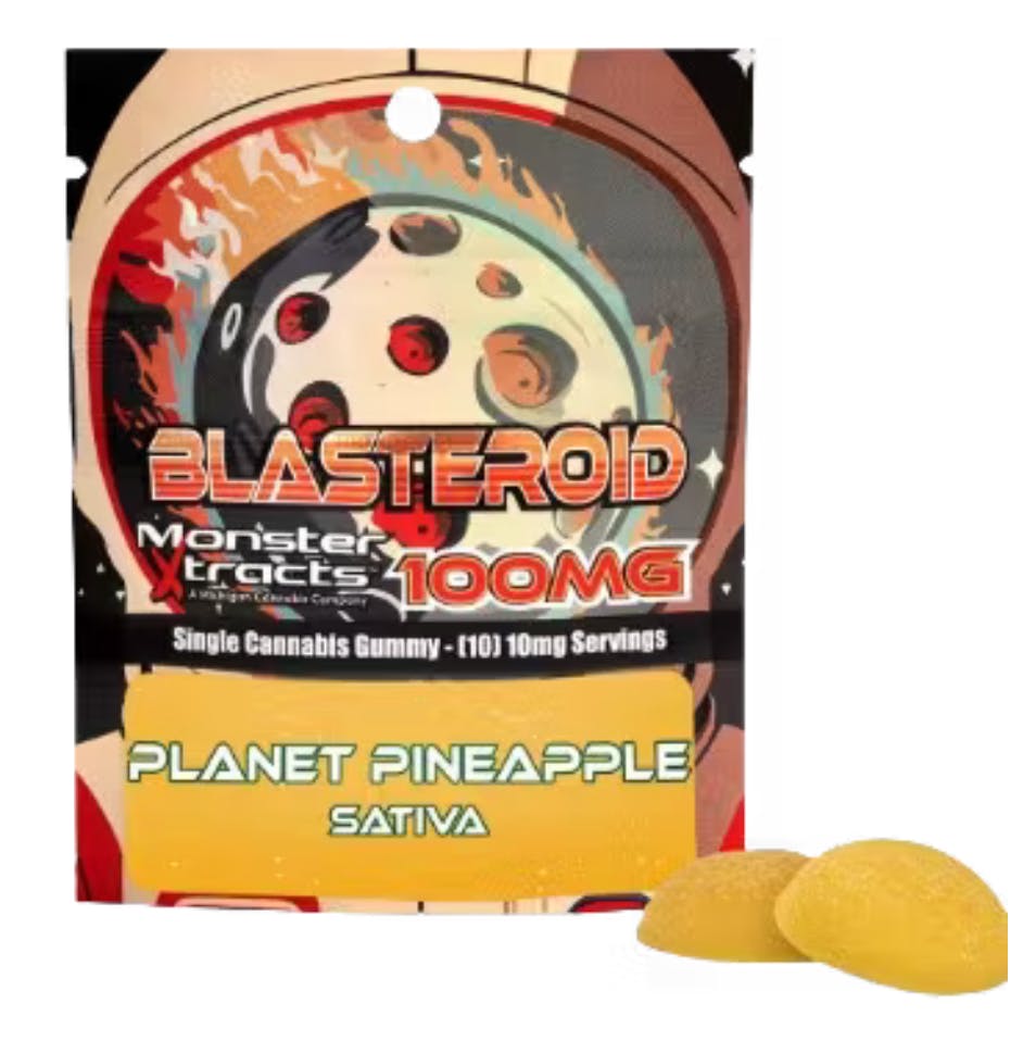 Monster Xtracts | Blasteroid Gummy - Planet Pineapple - 100mg | Edibles ...