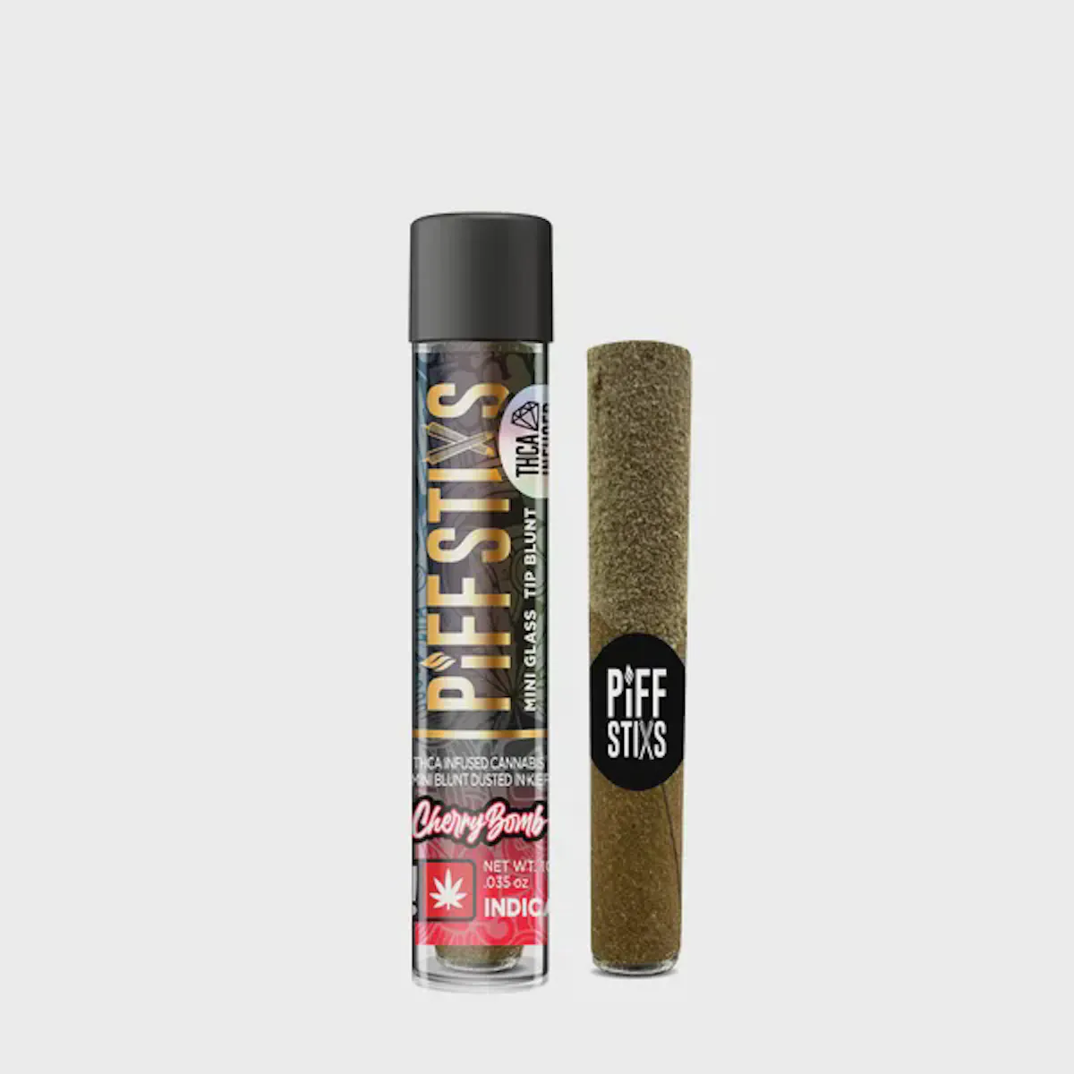 Piff Stixs 1g CHERRY BOMB THCA Infused Glass Tip Mini Blunt 1g Pre ...