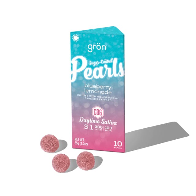 Pearls Pearls Blueberry Lemonade 3:1 Cbg/Thc Gummies 100mg - Doobie