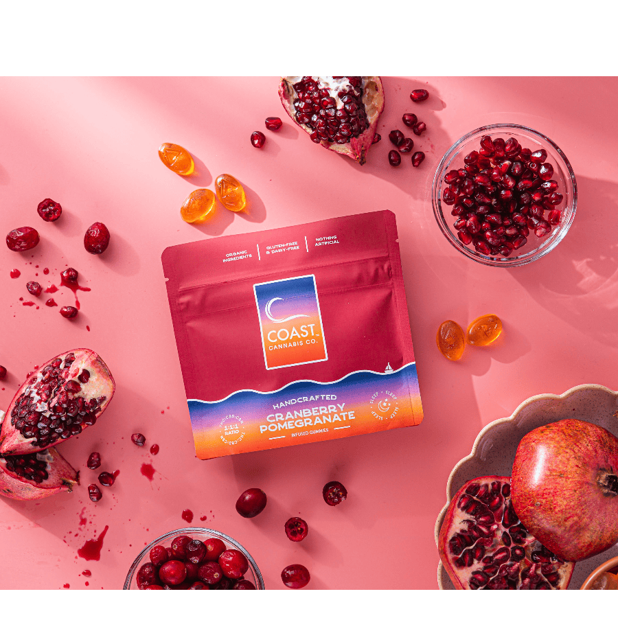Gummies | Cranberry Pomegranate 1:1:1 | 100mg | 20pk | Coast - Canna ...