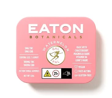 Gal Pal Watermelon Gummies | 20 pack | 100mg by Eaton Botanicals | Buy ...