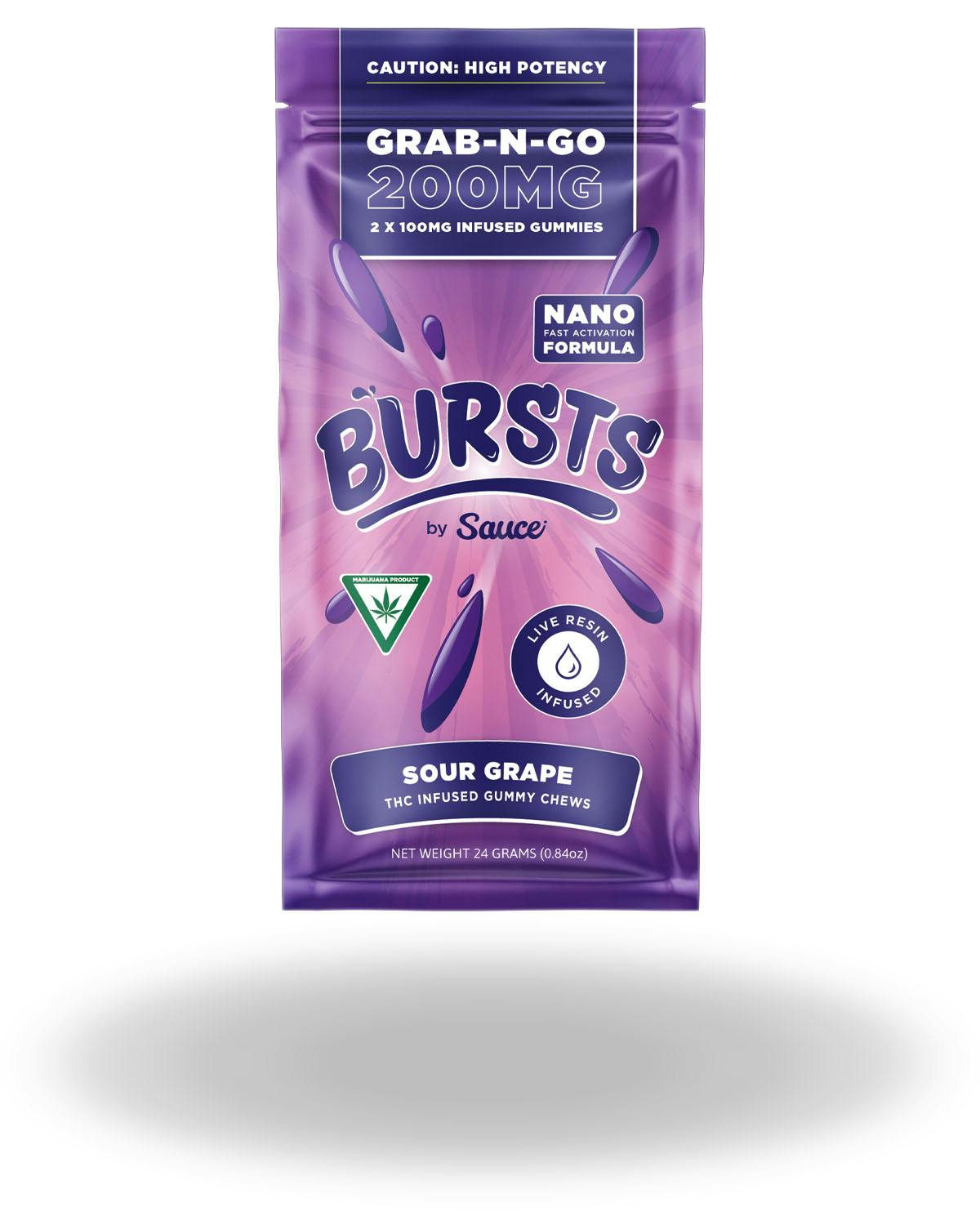 Sauce | Bursts White Peach Live Resin Gummies 2pk | 200mg | Edibles ...
