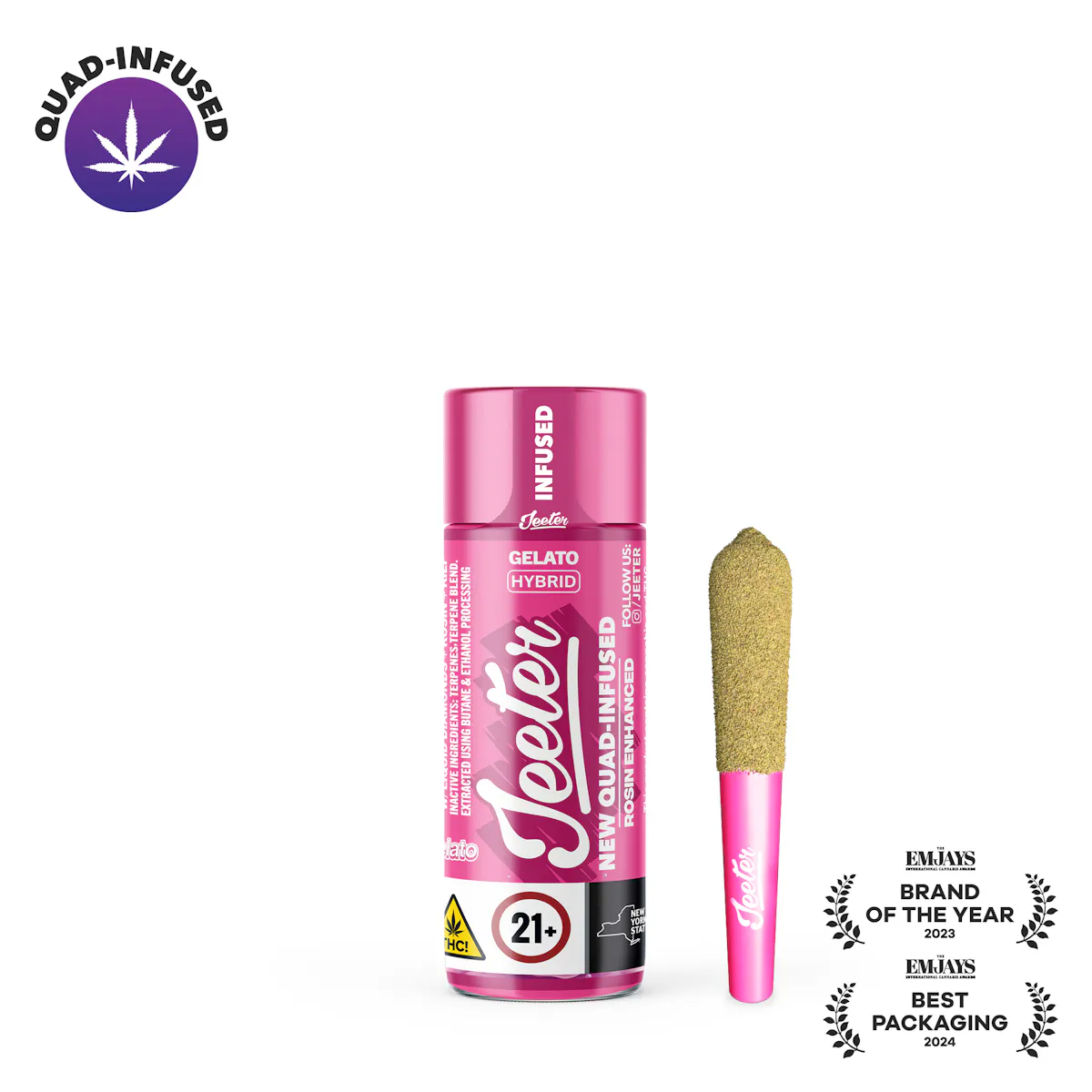 Jeeter Gelato Infused W/ Liquid Diamonds, Rosin, Dusted In Kief Preroll ...