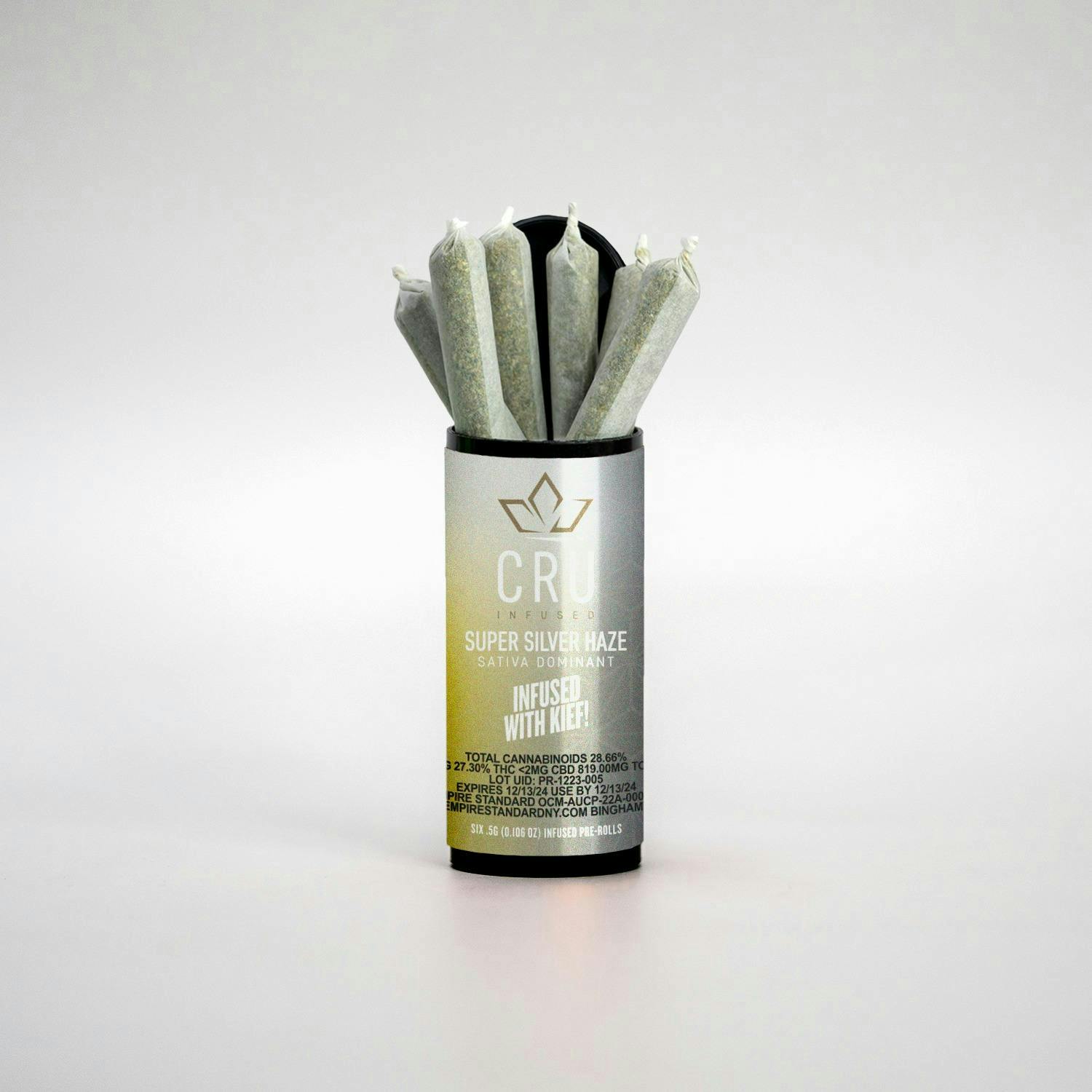 Super Silver Haze | Infused Kief 6 Pack Pre-Rolls | 3g by CRU Cannabis ...
